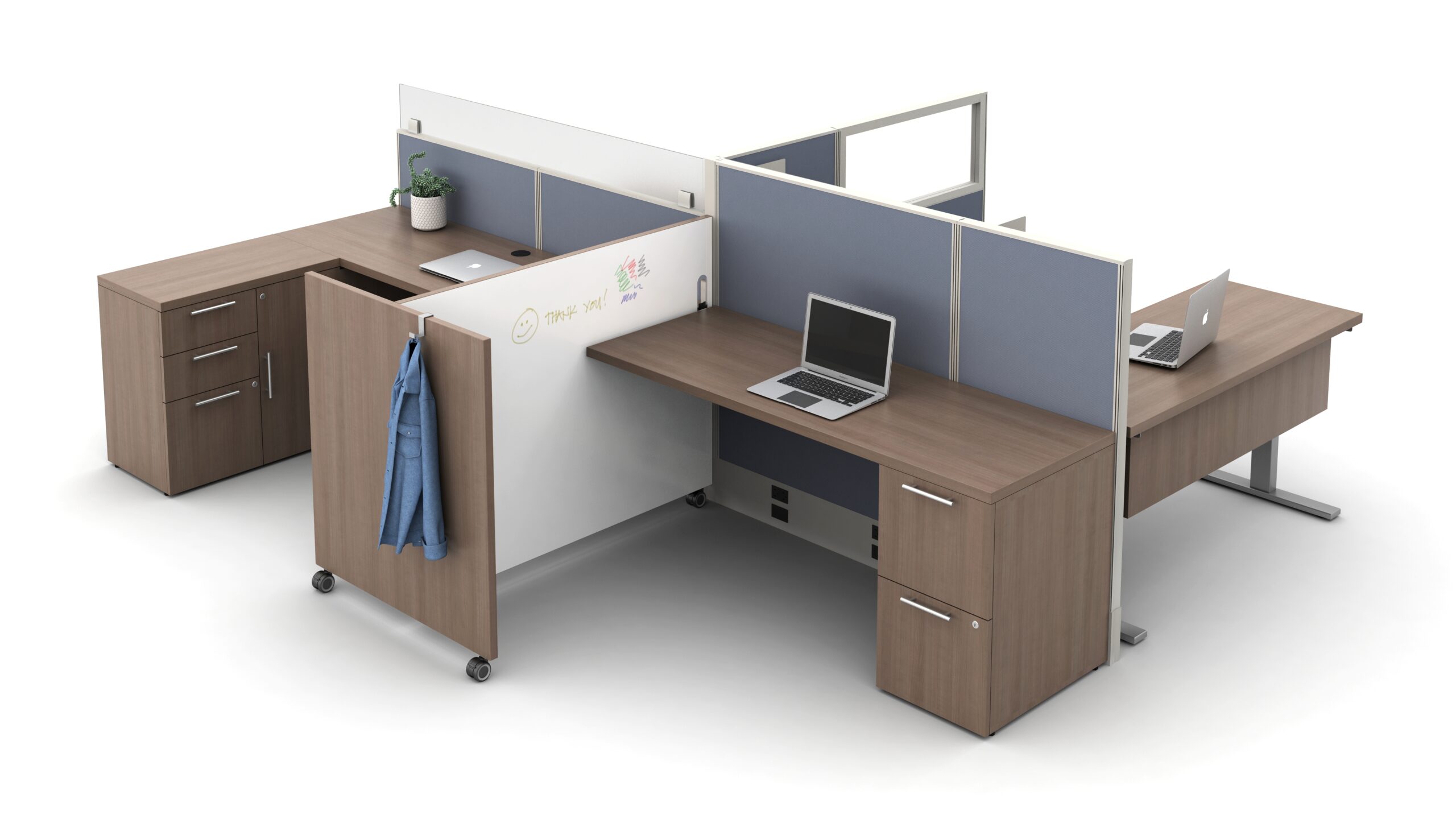 Divi Fast Track Four Pack Workstation - Denver | Office Furniture